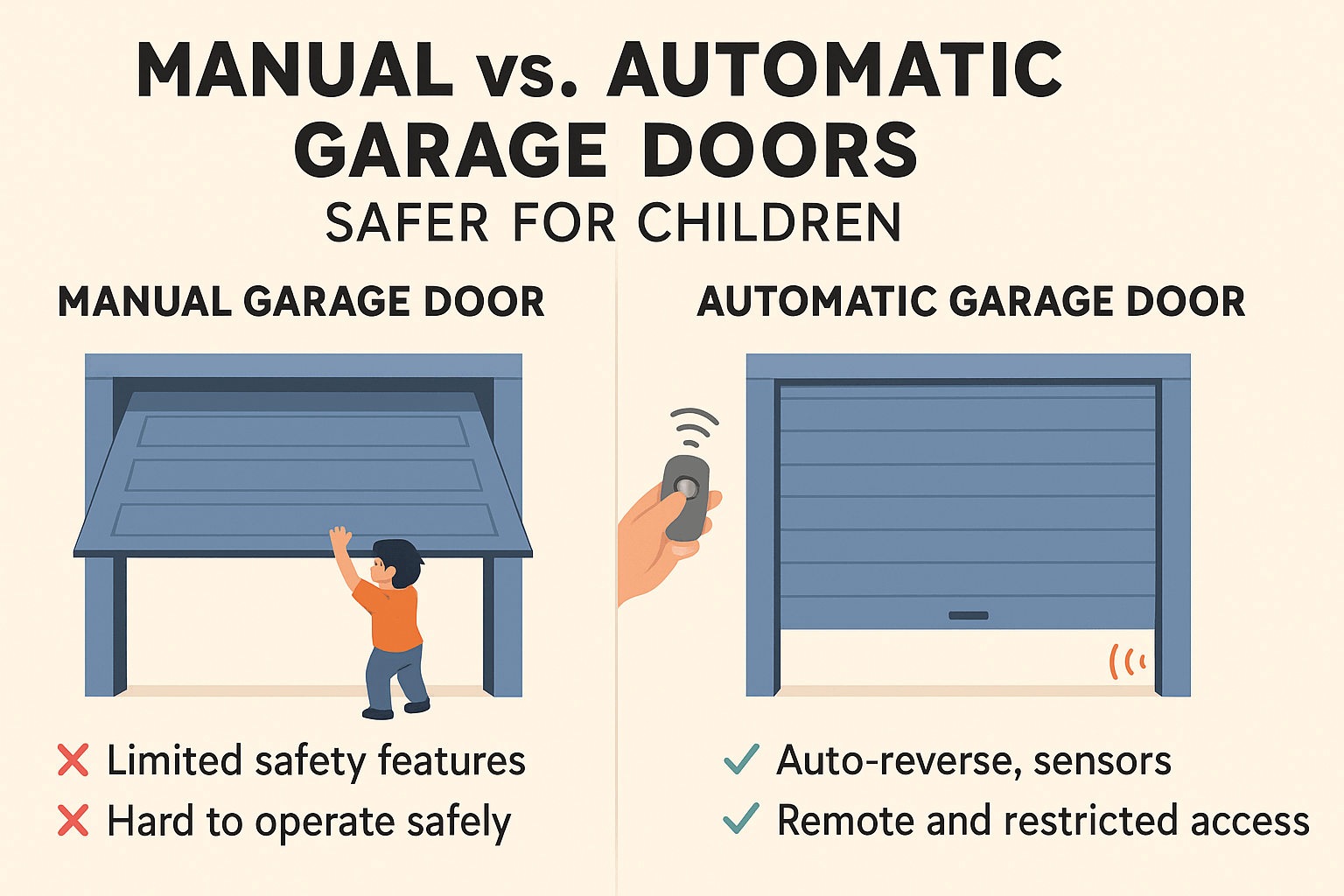 Manual vs. Automatic Garage Doors: Which is Safer for Children ...